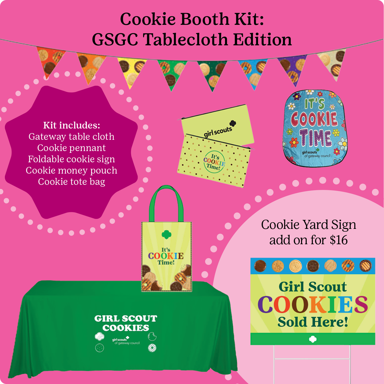 Cookie Booth Kit: GSGC Tablecloth Edition-Preorder | GSGC